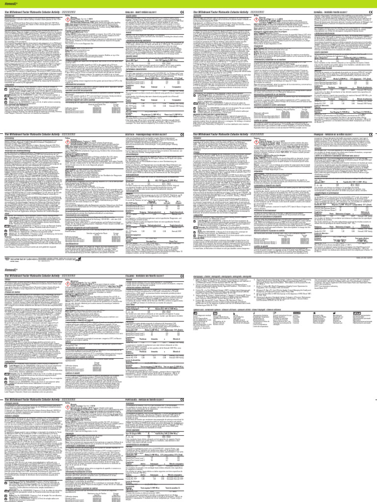 Von Willebrand Factor Ristocetin Cofactor Activity - Von Willebrand ...
