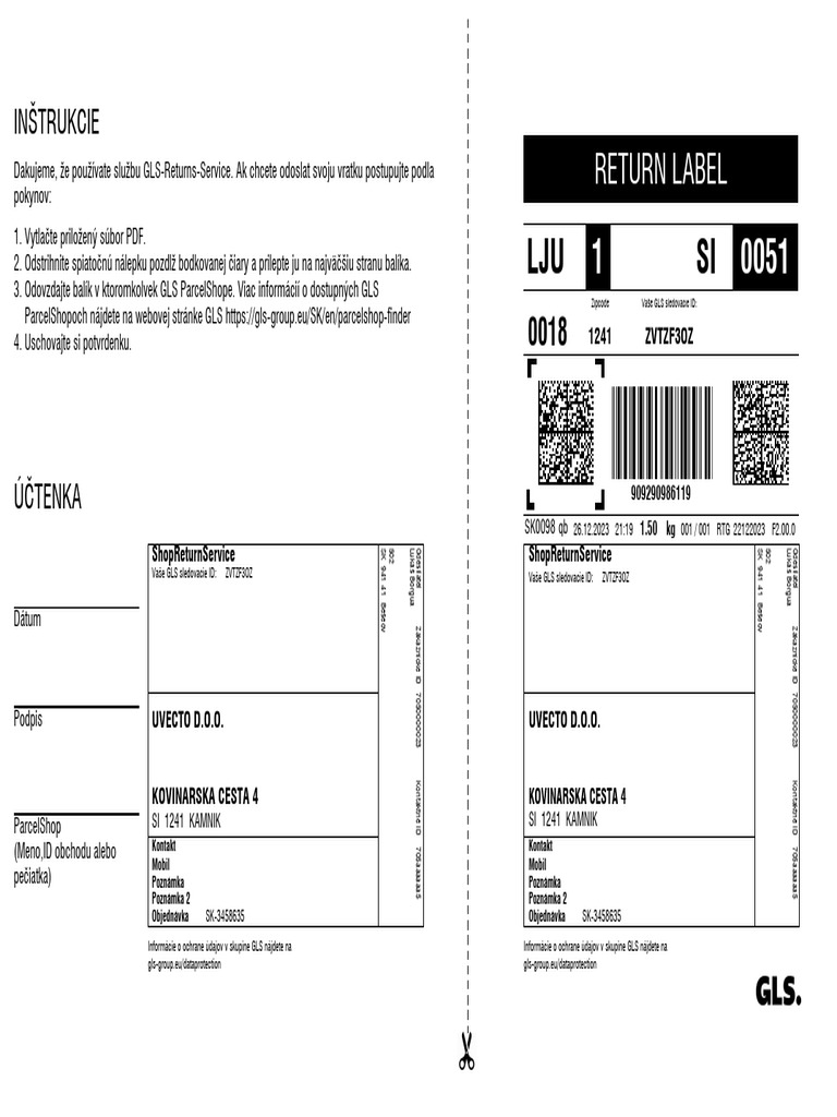 Gls Return 90929098611 1703625551966 | PDF