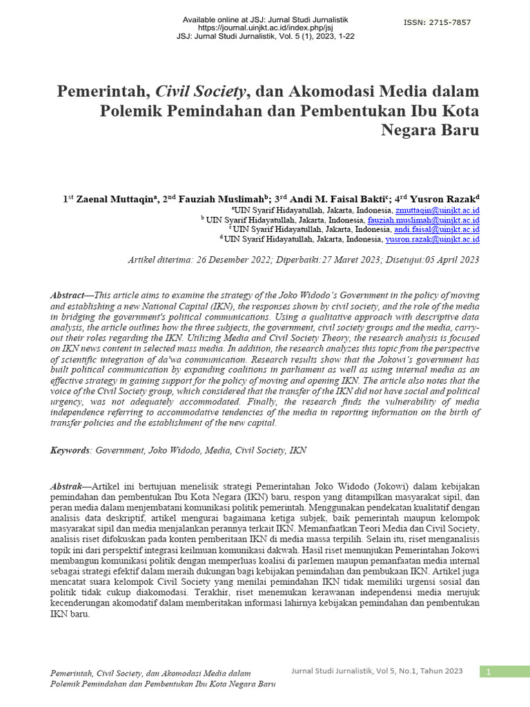 01 - Artikel Nomor - 01 - Revisi - 29962-96133-1-ED | PDF | Social Science