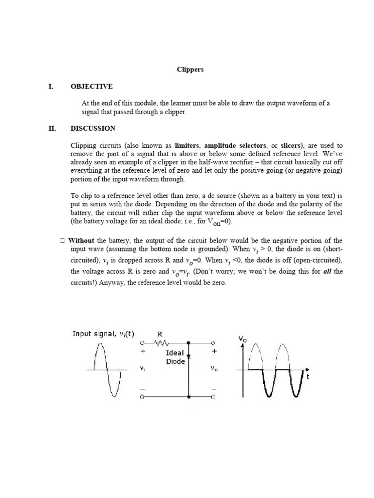 CLIPPERS | PDF | Diode | Rectifier