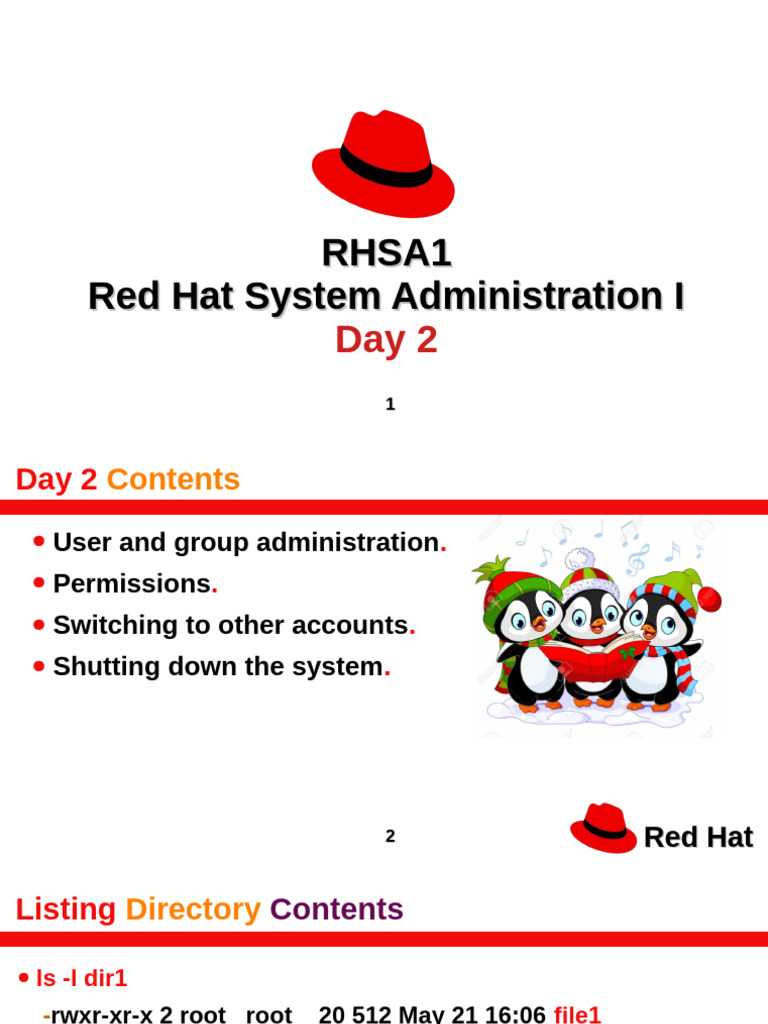 RHSA1 Day2new | PDF | User (Computing) | Superuser