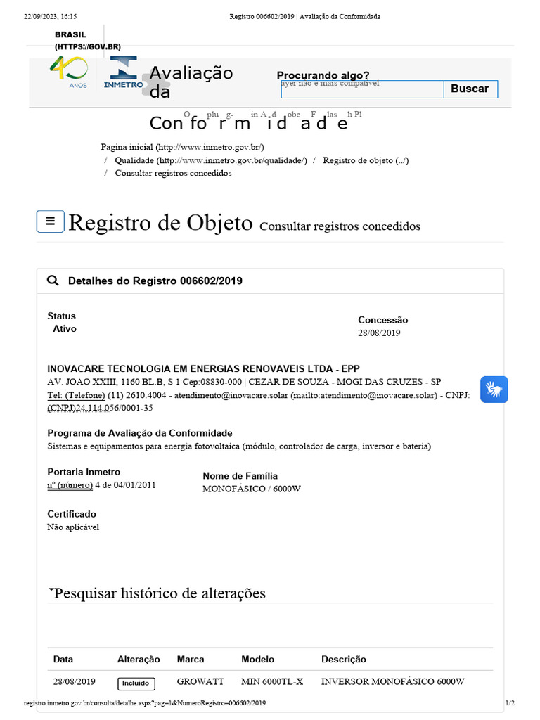 Solplanet 6K - CERTIFICADO INMETRO | PDF | Informática