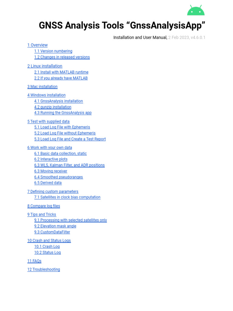 GNSS Analysis App Installation Guide | PDF | Installation (Computer Programs) | Directory ...