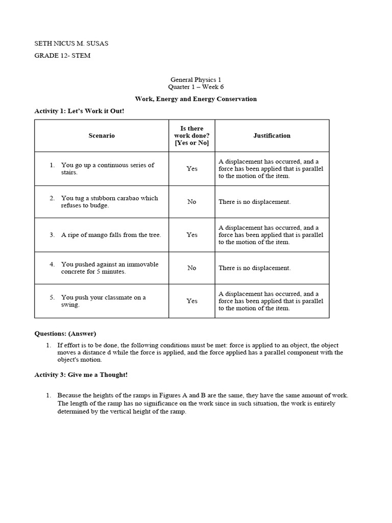 P6 Week 6 | PDF | Force | Physics