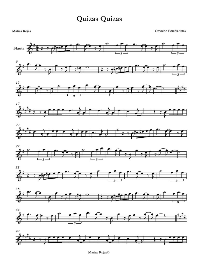Quizas Quizas - Partitura Completa | PDF