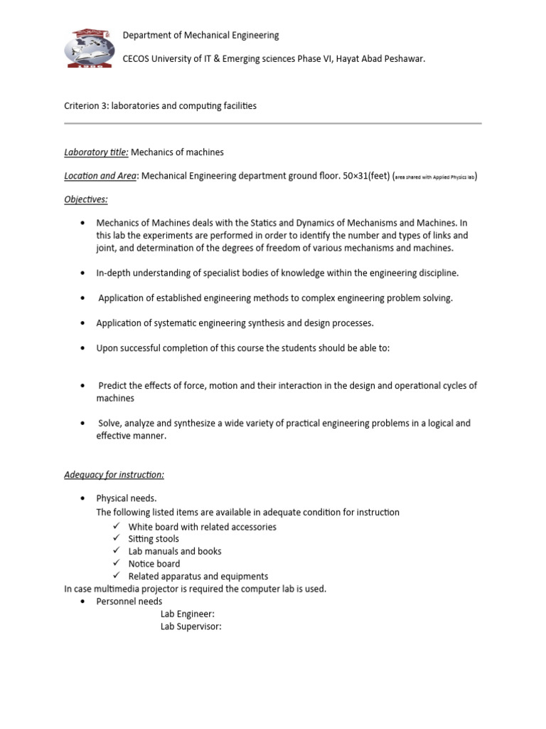 Mechanism Lab Report | PDF | Gear | Machines