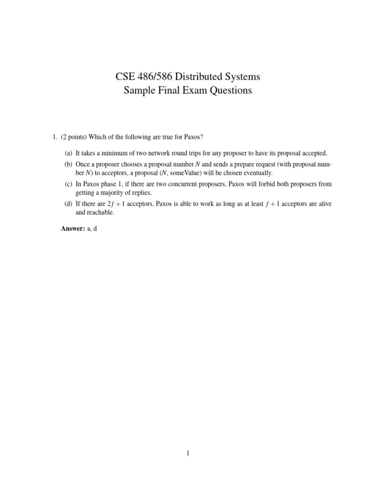 Final Sample Questions | PDF