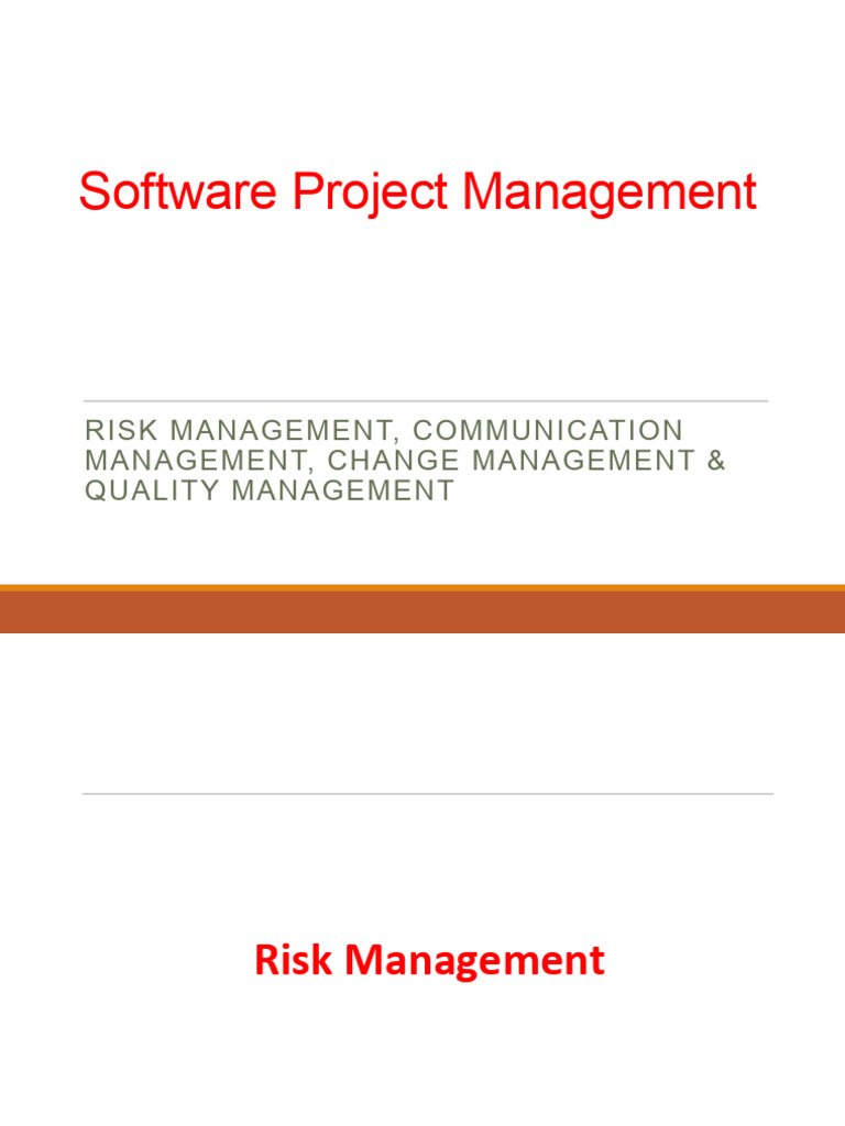 Lecture 7 - RM-CM-QM | PDF | Risk | Quality Assurance