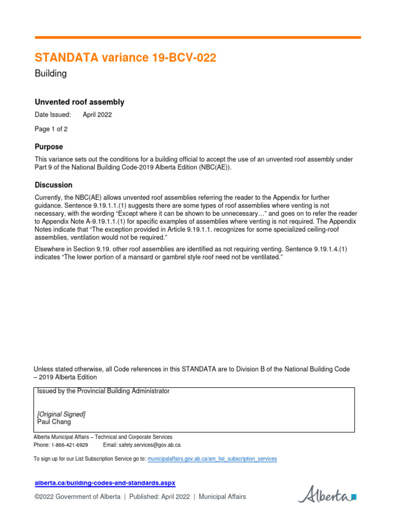 Ma Standata Building Code Variance 19 BCV 022 | PDF | Roof ...