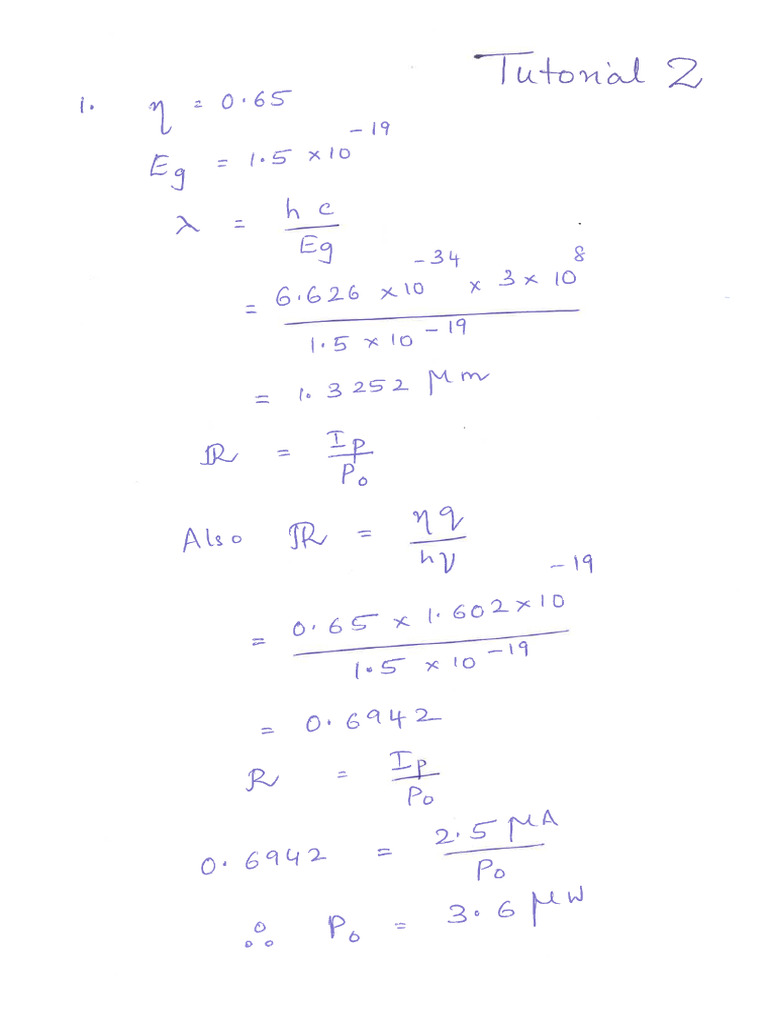 Tutorial 2 Solutions | PDF