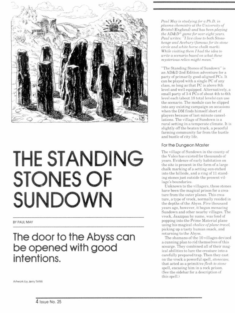 The Standing Stones of Sundown | PDF