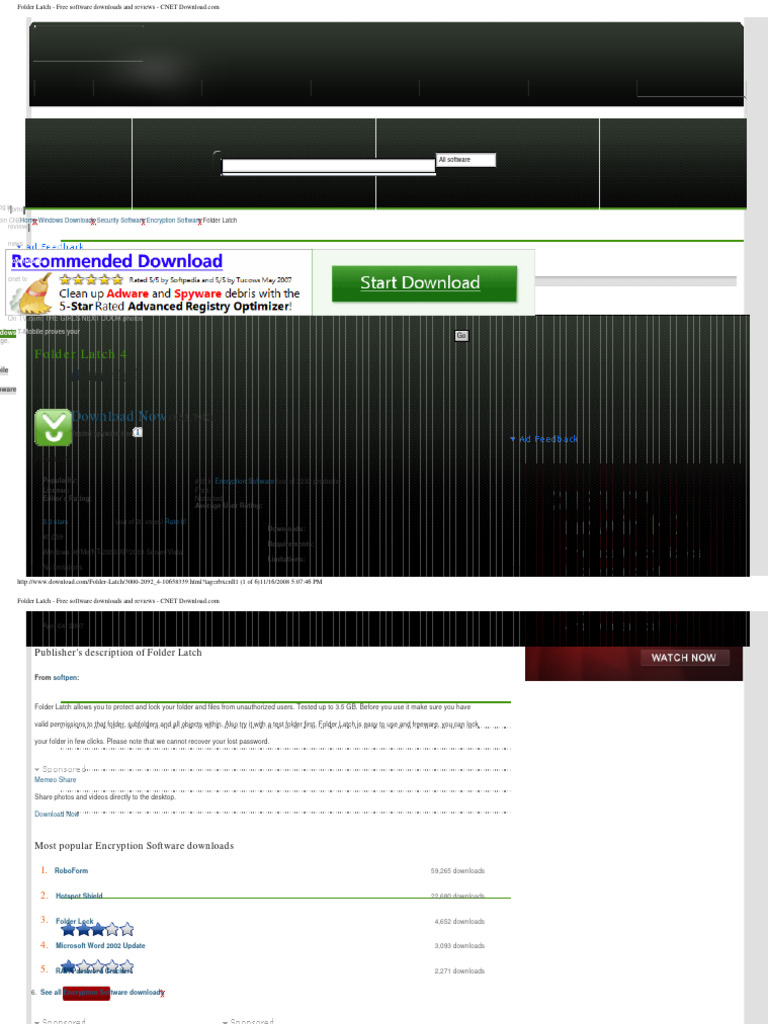 Folder Latch | PDF | Microsoft Windows | Computing
