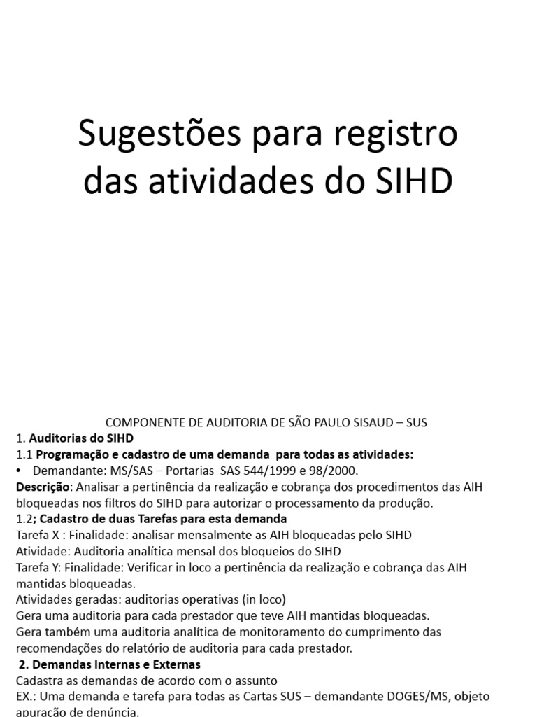 Modelo de Relatório AIH-SIHD | PDF | Histórico médico | Infarto do ...