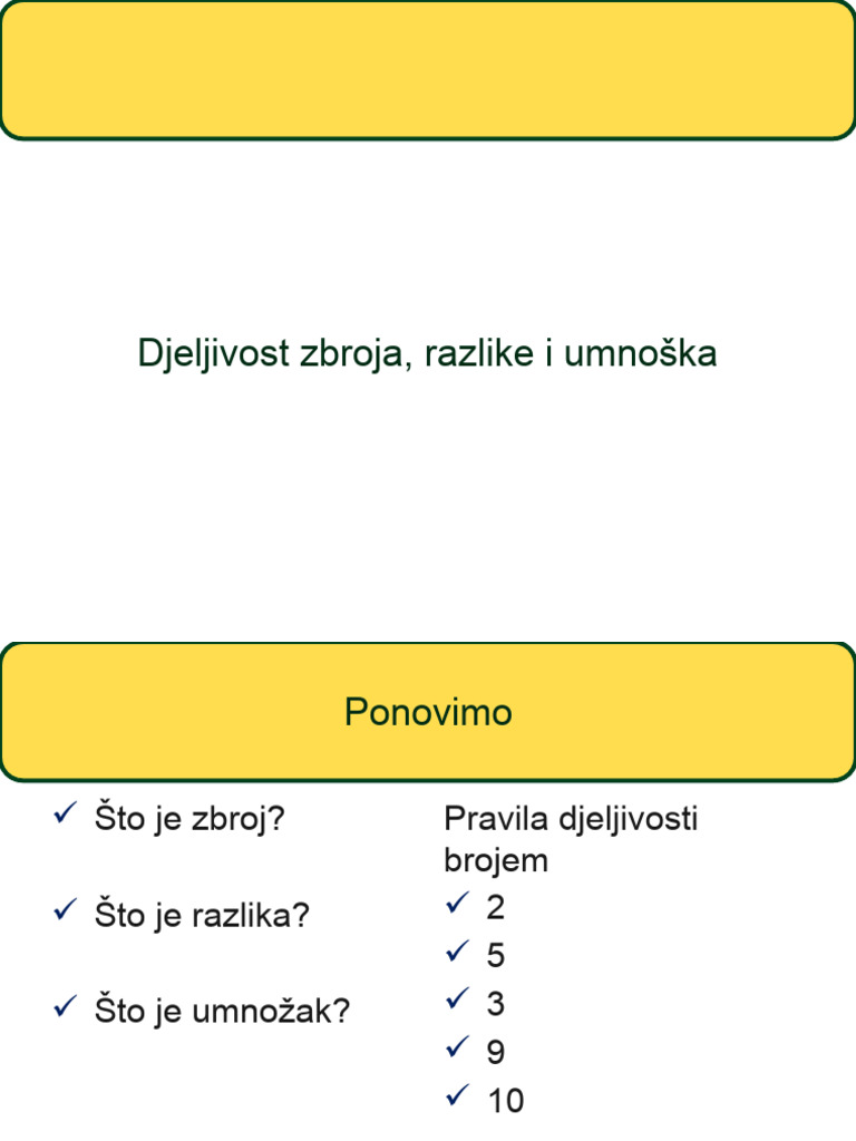 03.svojstva Djeljivosti | PDF