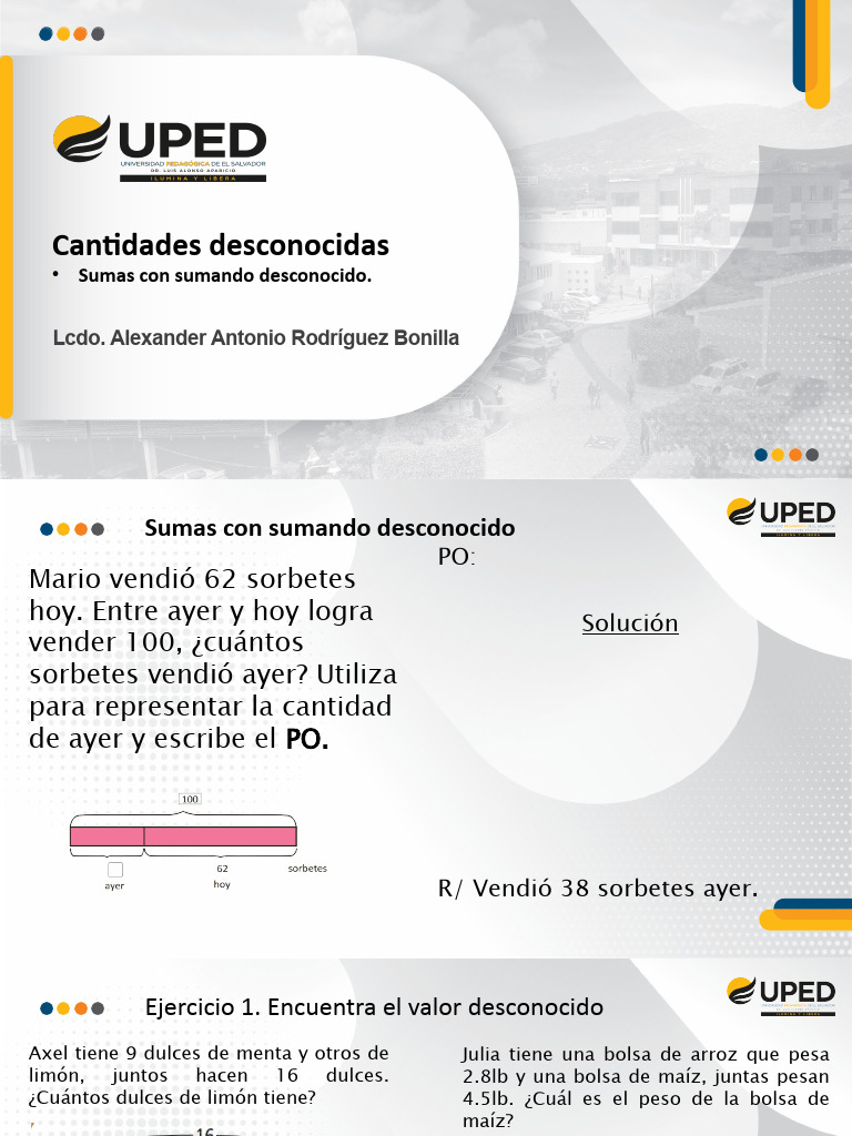 Suma Con Sumando Desconocido | PDF | Sustracción | Aritmética
