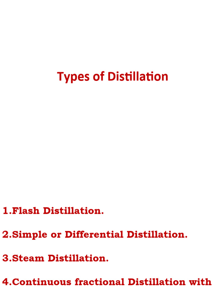 Types Distillation | PDF | Distillation | Nature