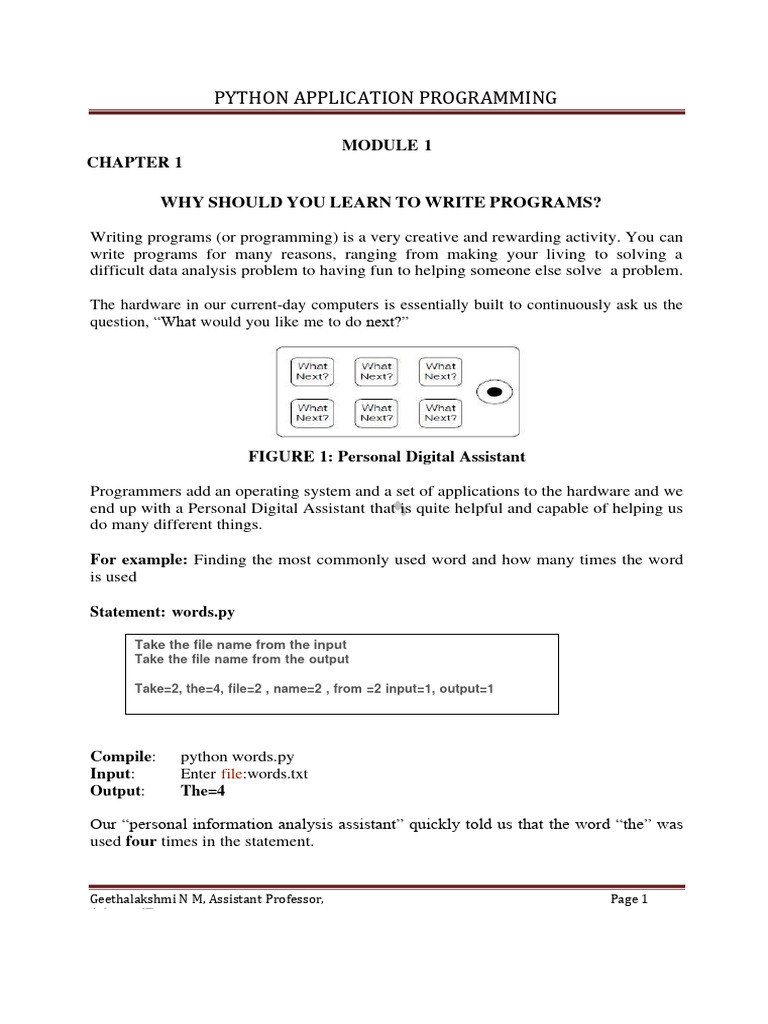 Module 1 Why Should You Learn To Write Programs Notes Pdf Parameter Computer