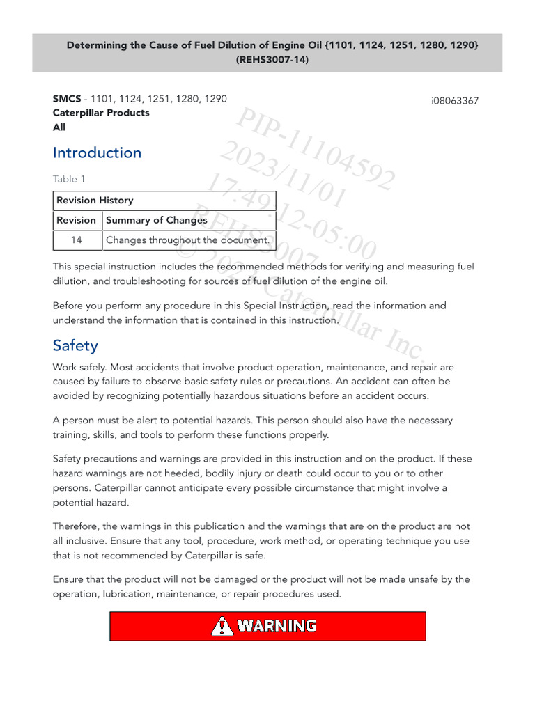 Prueba de Dilucion de Combustible | PDF | Leak | Motor Oil