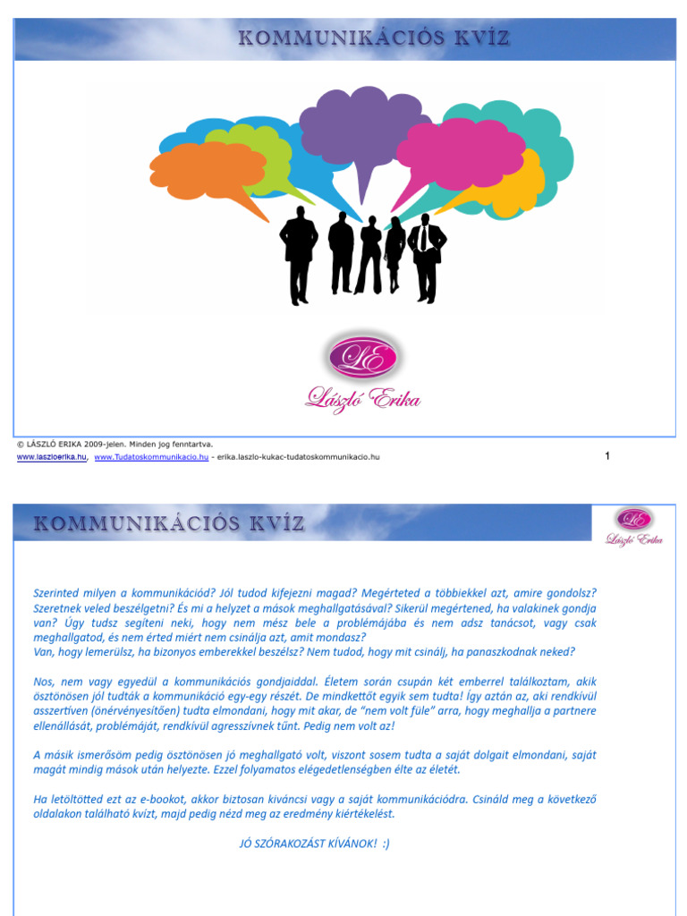 Tudatos Kommunikacio Kviz-2018 | PDF