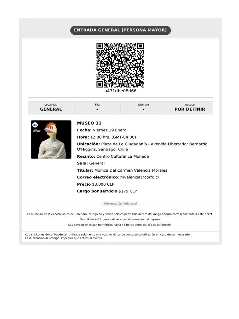 Entrada General (Persona Mayor) | PDF