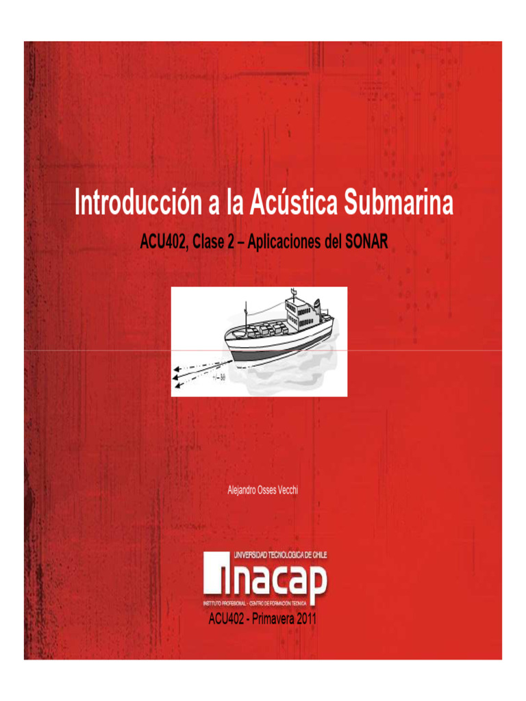 Clase02 SONAR - AplicacionesyEcuaciones | PDF | Sonar | Acústica