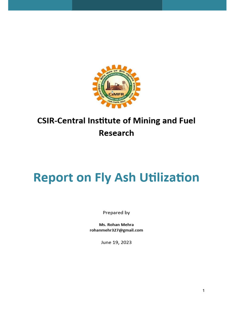 Fly Ash Utilization | PDF | Fly Ash | Soil