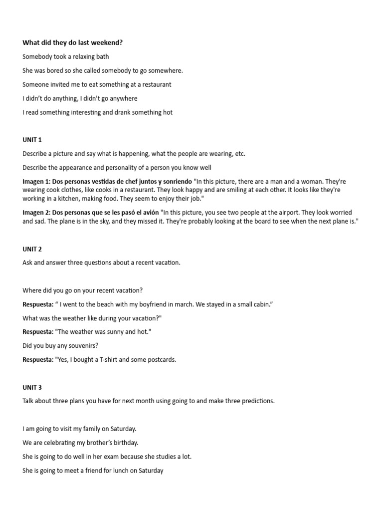 Apunte Prueba 2 Ingles | PDF