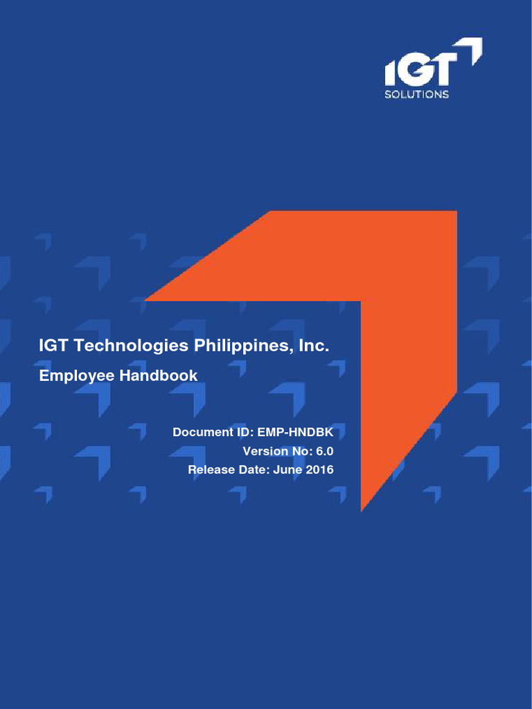 Employee Handbook - IGT Technologies Philippines | Download Free PDF | Payroll Tax | Overtime