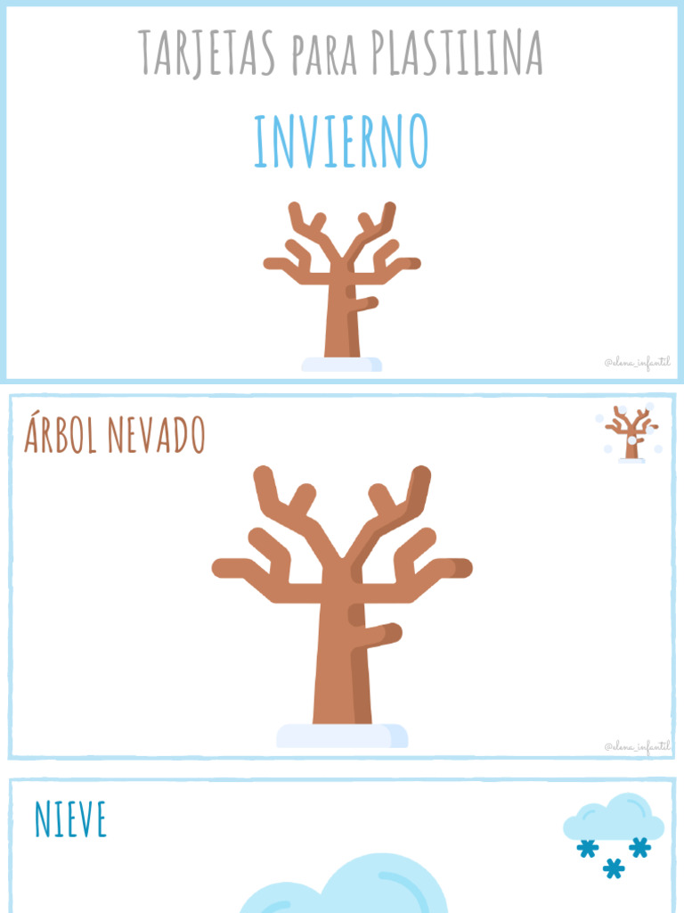 Tarjetas de Invierno para Plastilina | PDF | Hogar, jardinería y bricolaje