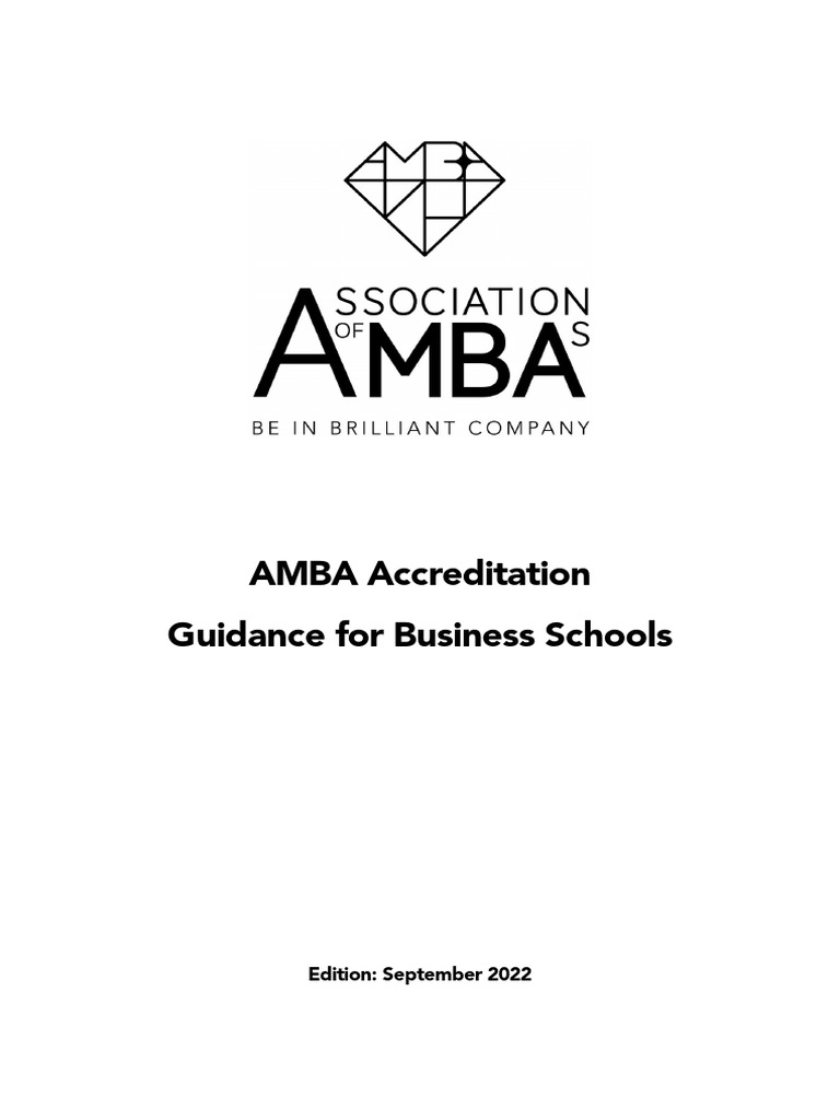 AMBA Accreditation Guide 2022 | PDF | Master Of Business Administration ...