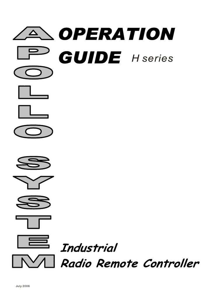 APOLLO Remote Controller Guide | PDF | Transmitter | Equipment