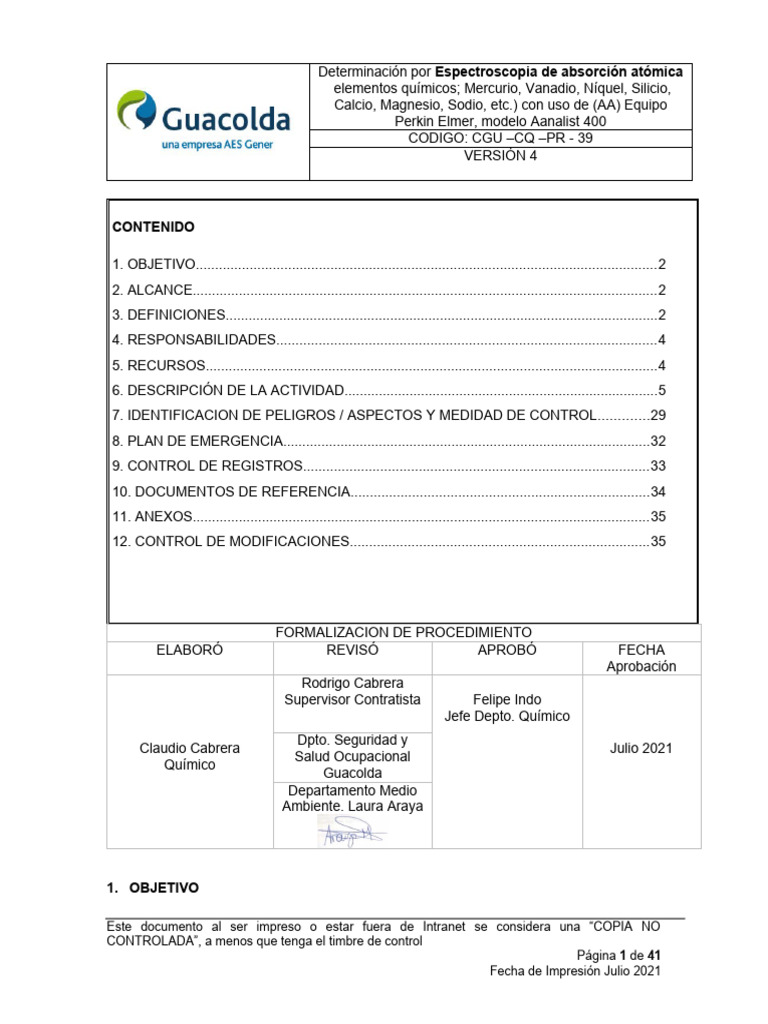Determinación de Metales Por Espectrofotometria de Absorcion Atomica | PDF Determinación de Metales Por Espectrofotometria de Absorcion Atomica | PDF