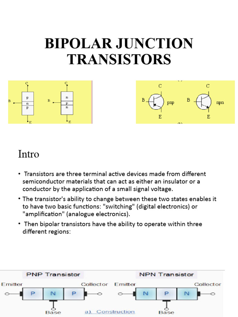 Bipolar Junction Transistors | PDF | Bipolar Junction Transistor | Transistor
