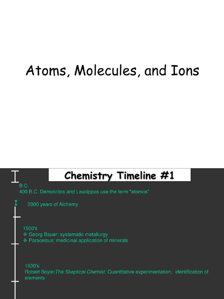 Chem - Atoms, Molecules & Ions | PDF