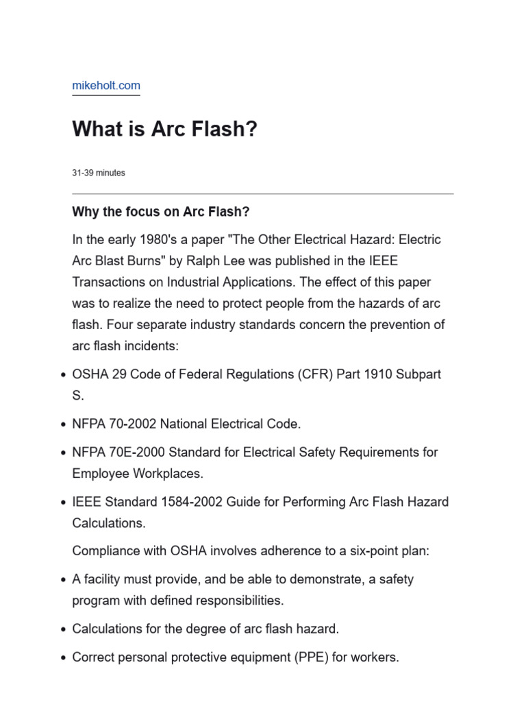 What Is Arc Flash | PDF