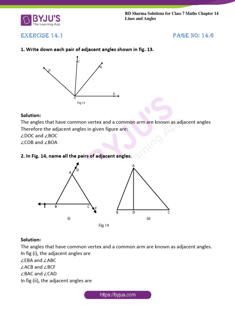 RD Sharma Solution Jan2021 Class 7 Chapter 14 | PDF | Geometry ...