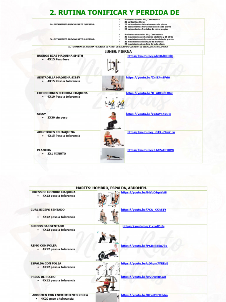 6.2 Rutina Gym | PDF