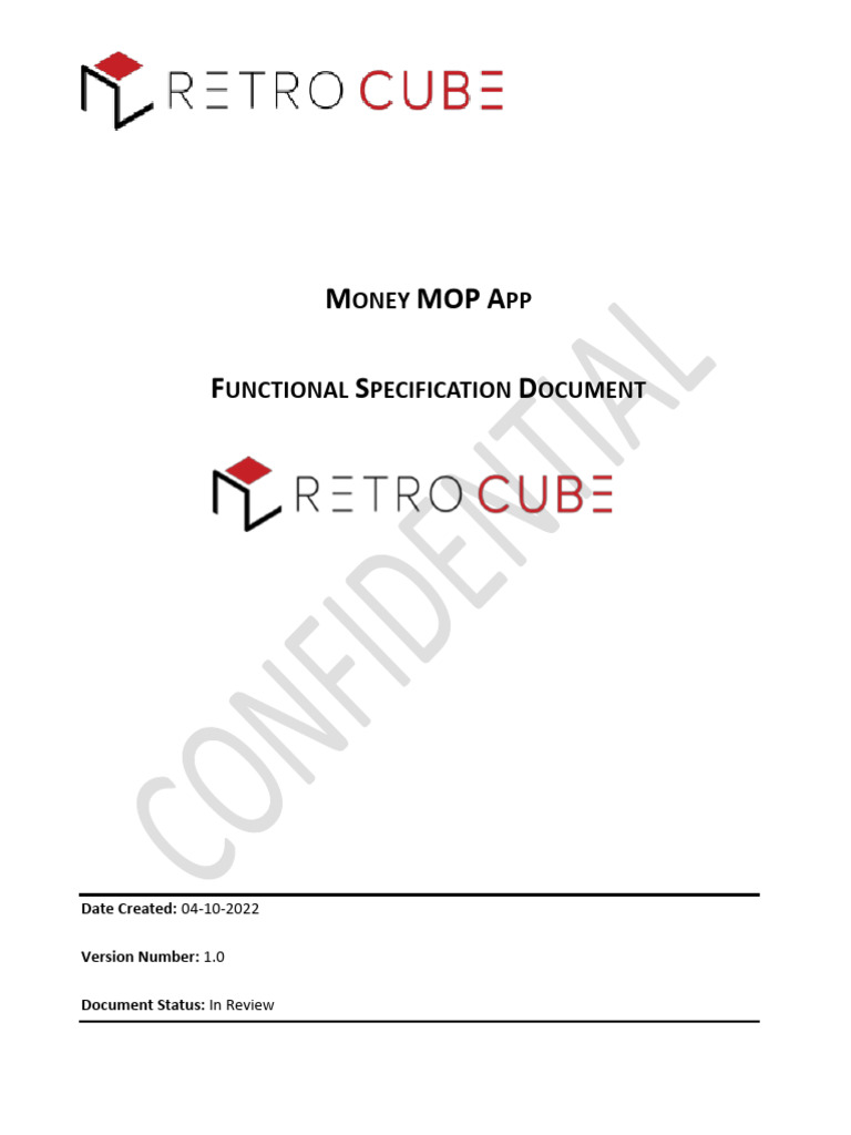 FSD - Money MOP | PDF | Mobile App | Login
