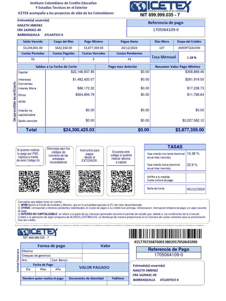 Referencia de Pago: Tasa Mensual | PDF | Bancos | Crédito