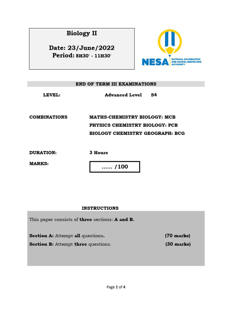 Biology s4 Theory and Pract | PDF | Tissue (Biology) | Water