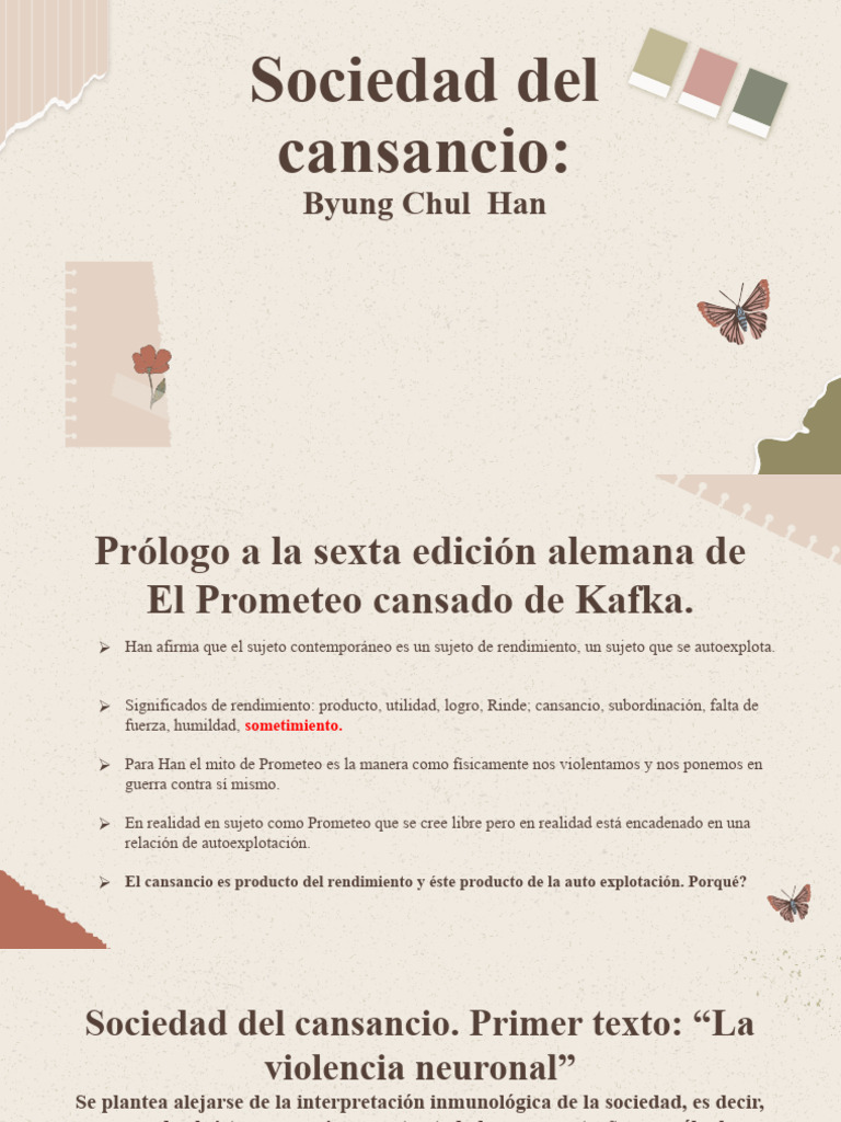 La Sociedad del Cansancio de Han | PDF | Violencia