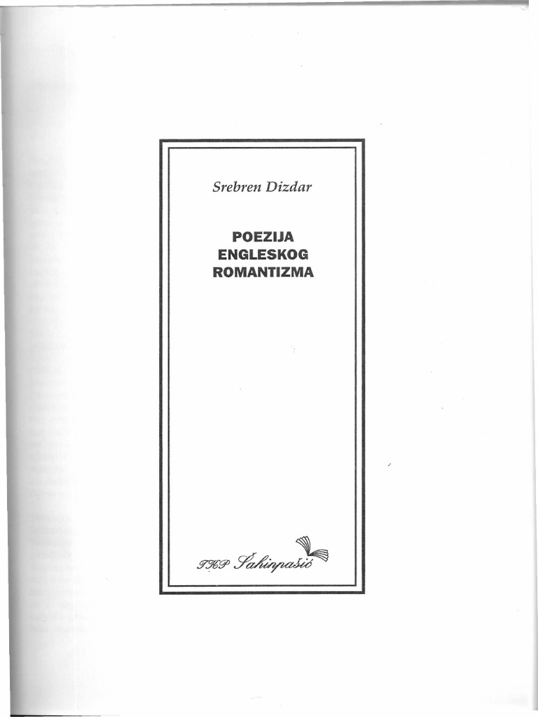 Poezija Engleskog Romantizma - Srebren Dizdar | PDF