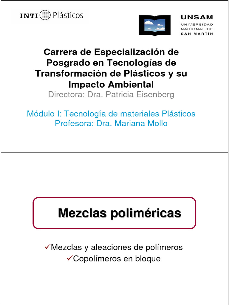 UNSAM Mezclas Polimércias | PDF | Polímeros | Poliestireno