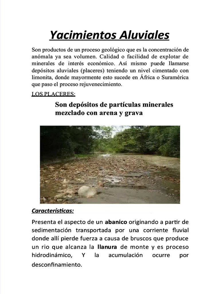 PDF Yacimientos Aluviales - Compress | PDF