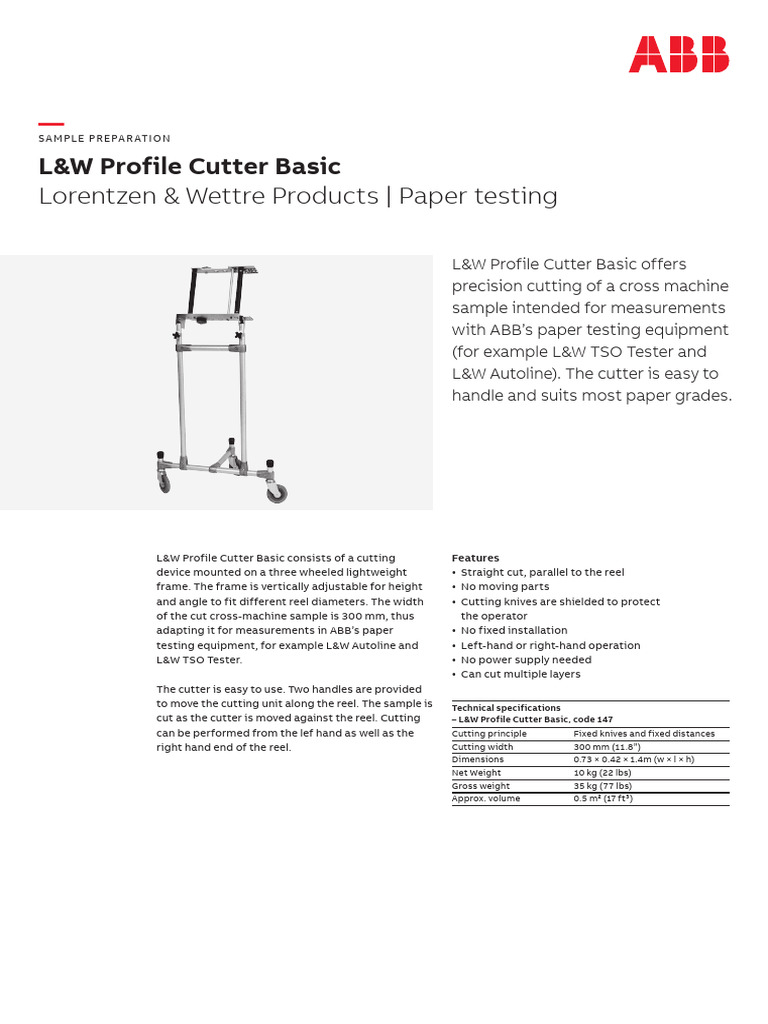 147 LW Profile Cutter Basic v1.0 | PDF | Equipment | Manufactured Goods