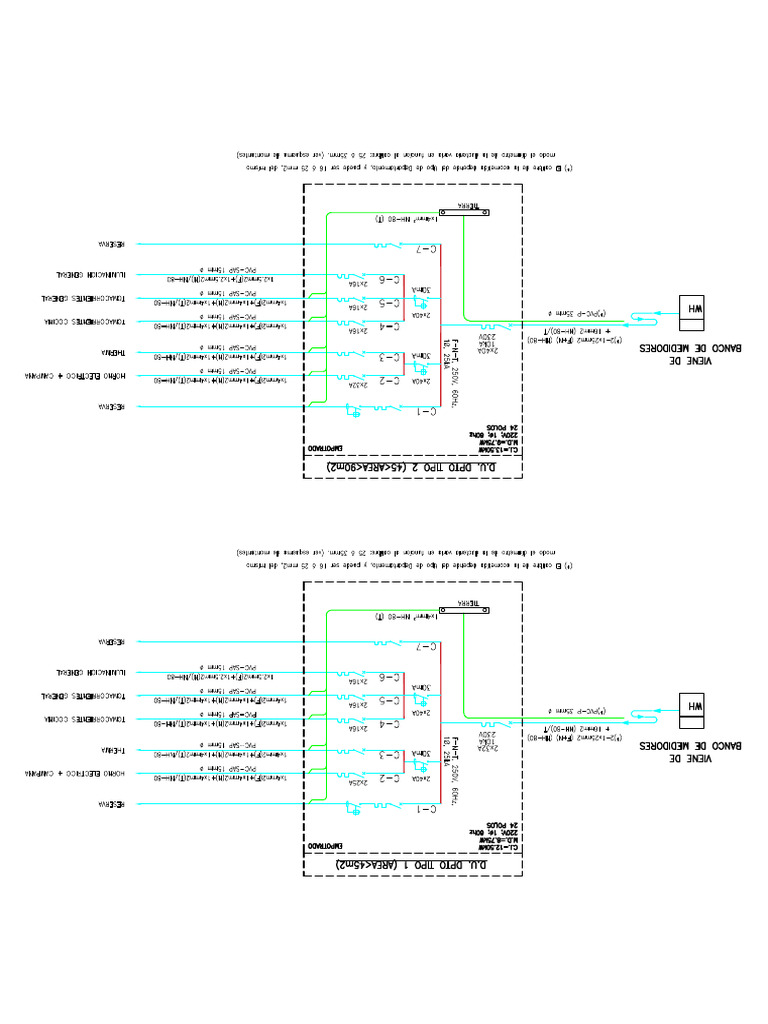 Diagramas Unifilares y de Montantes Model 3 | PDF
