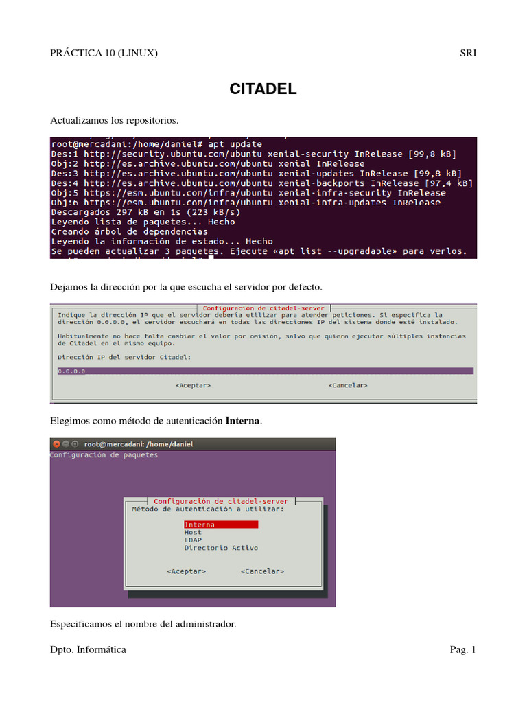 Guía de Instalación de Citadel en Linux | PDF | Tecnologías de la ...