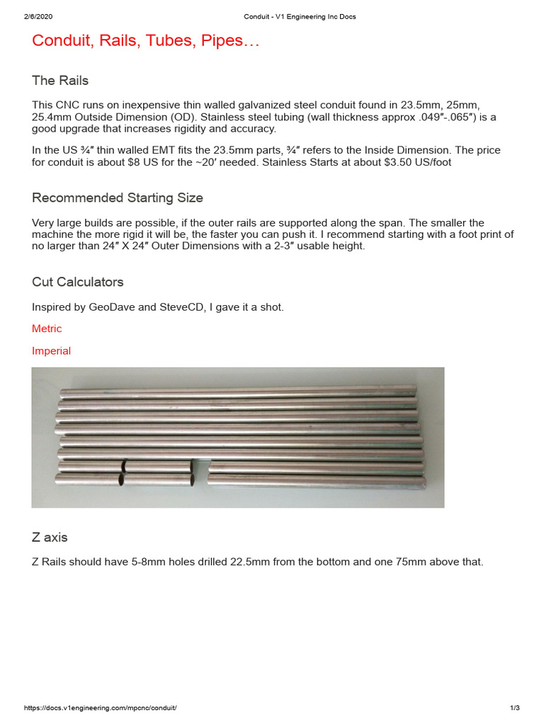 Conduit - V1 Engineering Inc Docs | PDF