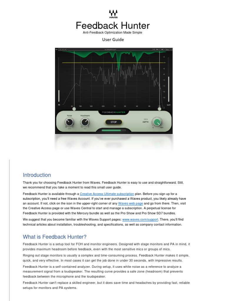 Feedback Hunter | PDF | Microphone | Feedback