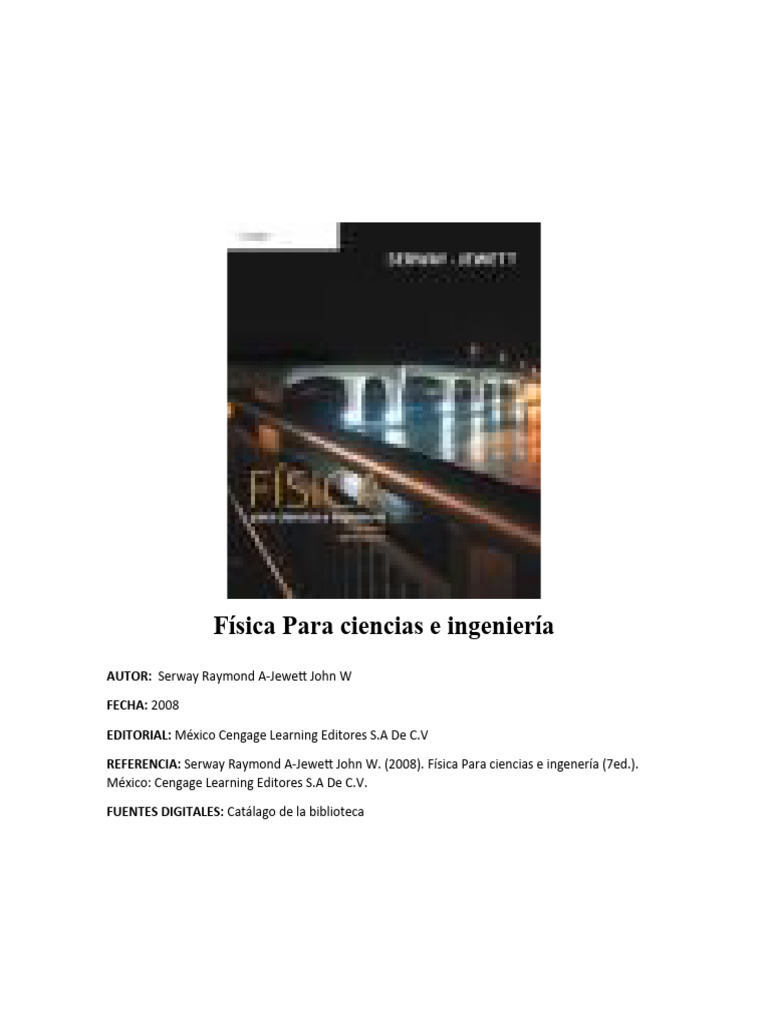 Física para Ciencias e Ingeniería | PDF | Tecnología